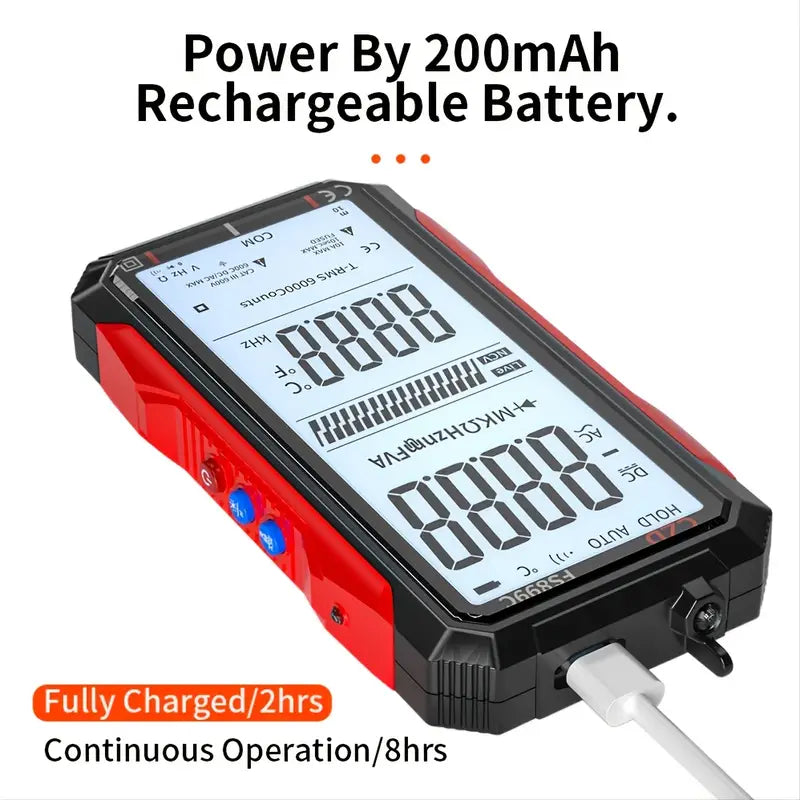 Tool Digital Professional Multimeter Full Screen Rechargeable – Pacific ...