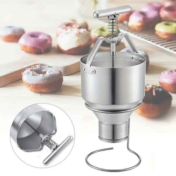 Catering Donut Depositor Dropper Hopper 5L Dispenser with Stand Holder ...