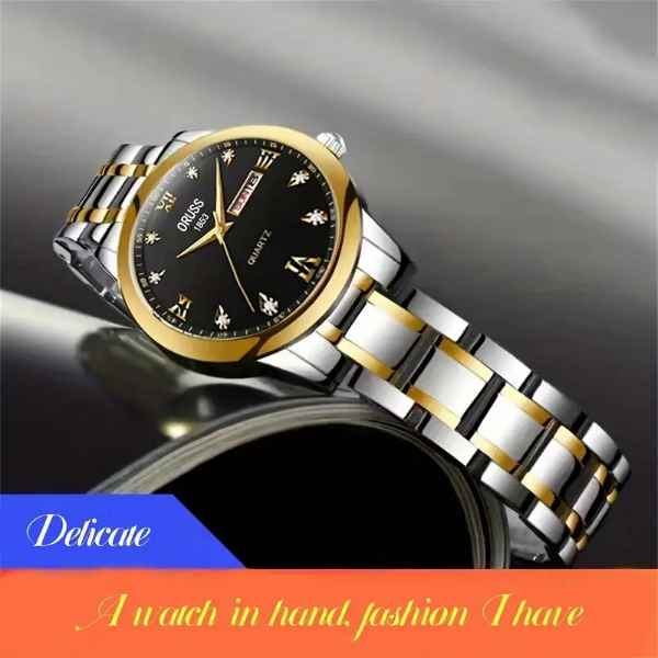 Watches Luxury Rhinestone Automatic Quartz Watch Waterproof Calendar ...