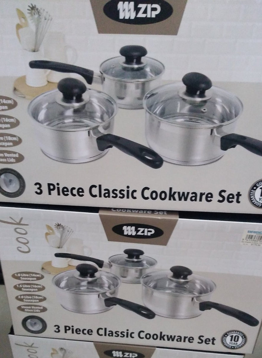 Kitchen Zip 3 Piece Classic Cookware Set – Pacific Sales